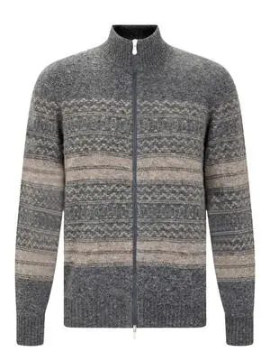 Brunello Cucinelli High-neck Long-sleeved Knitwear - Gray