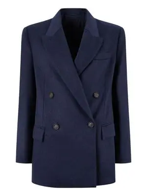 Brunello Cucinelli Double-breasted Blazer - Blue
