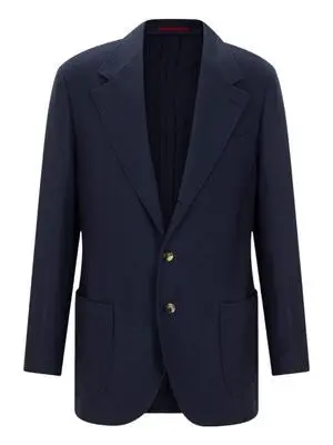 Brunello Cucinelli Long-sleeve Collared Blazer - Black
