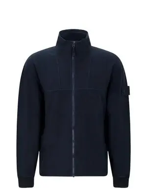 Stone Island Zip-up Hoodie - Navy Blue