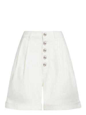 Etro Chevron High-waist Bermuda Shorts - White