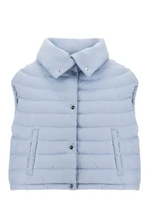 Herno Vest In Lightweight Matt Nylon - Light Blue
