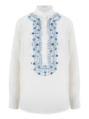 Ermanno Scervino Embroidered Button-front Blouse - No