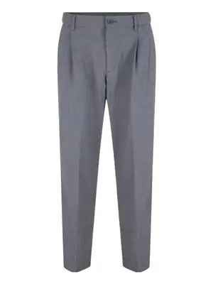 Herno Herno Tailored Trousers With Belt Loops And Front Pleats Gray