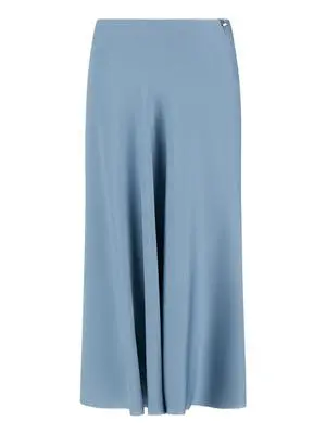 Herno Satin Midi Skirt - Blue