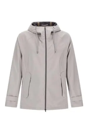 Herno Long-sleeved Casual Jacket With Drawstring Hood - Gray