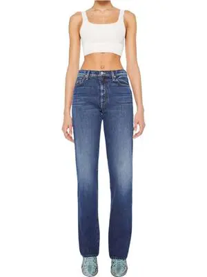 MOTHER Straight-leg Jeans - Dark Blue