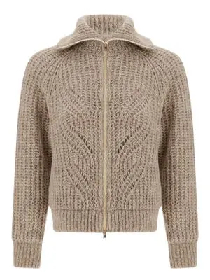 Herno Cable-knit Zip-up Cardigan - No