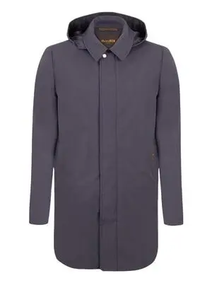 MOORER Mid-length Hooded Coat - Black