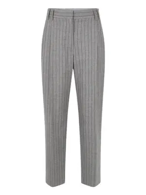 Brunello Cucinelli Striped Tailored Pants - Gray