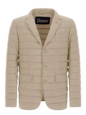 Herno Long-sleeved Quilted Cotton Coat - Nude