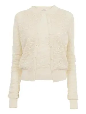 Chloé Lace-effect Knit Cardigan Twin Set - Nude