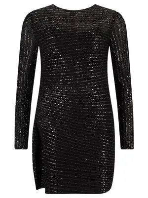 Missoni Long Sleeve Dress With Side Slits - Black