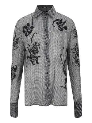 ERMANNO SCERVINO Ermanno Scervino Long Sleeve Shirt With Classic Collar And Printed Detail