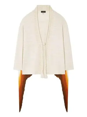 Alanui Bright Hues Gradient Effect Fringed Cardigan - Nude