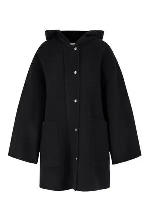 KHAITE Khaite Long-Sleeved Hooded Coat With Patch Pocket