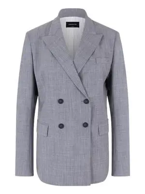Fabiana Filippi Double Breasted Tailored Blazer - Gray