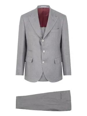 Brunello Cucinelli Single-breasted Two-piece Suit - Gray