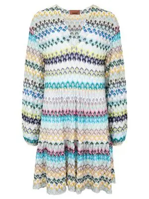 Missoni Flame-patterned Mini Knit Dress - No