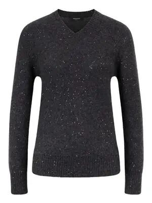 Fabiana Filippi Sequined V-neck Jumper - Anthracite