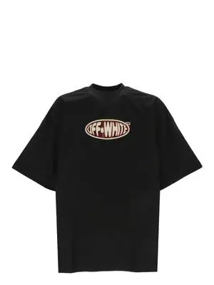 Off-White Logo Printed Crewneck T-shirt - Black