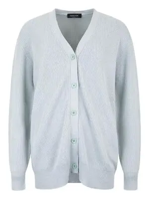 Fabiana Filippi Long-sleeved Knitted Cardigan - Verde Acqu