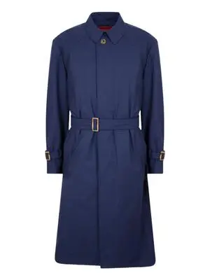 Brunello Cucinelli Long-sleeved Trench Coat - Blue