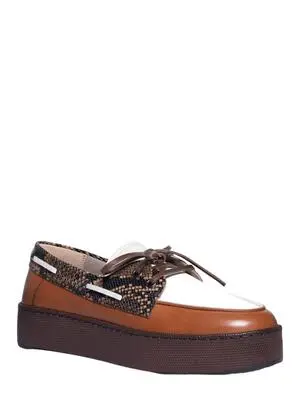 Hogan Color Block Lace-up Boat Shoes - Black