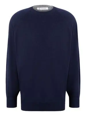 Brunello Cucinelli Crew Neck Long-sleeved Knitwear - Black
