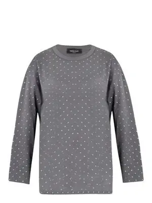 Fabiana Filippi Long-sleeved Printed T-shirt - Graphite
