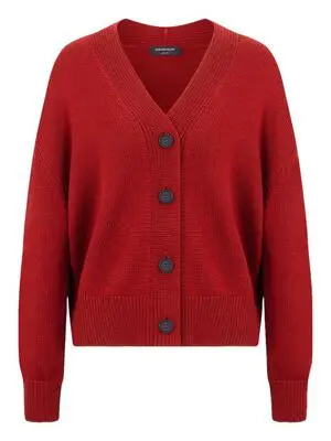 Fabiana Filippi Long-sleeved Knitted Cardigan - Red