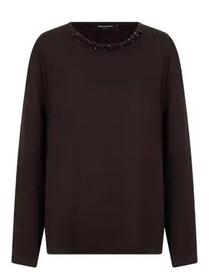 Fabiana Filippi Long-sleeved T-shirt - Brown