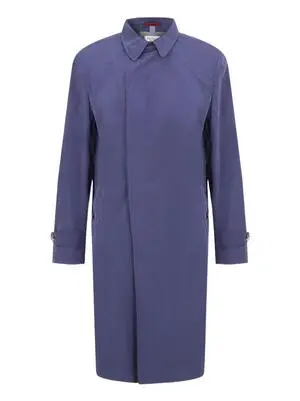 Brunello Cucinelli Collared Long-sleeved Coat - Blue