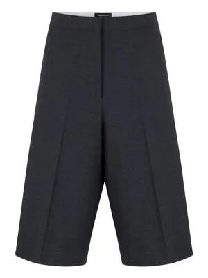 Fabiana Filippi Tailored Pleated Wide-leg Shorts - Anthracite