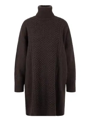 Fabiana Filippi High-neck Knit Dress - Brown
