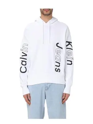 Calvin Klein Embroidered Cotton Hoodie - White