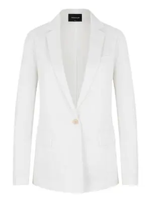 Fabiana Filippi Long-sleeved Suit Jacket With Notch Lapels - White