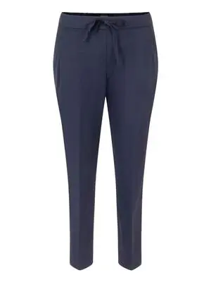 Fabiana Filippi Straight Leg Drawstring Waist Pants - Black