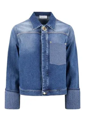 Fabiana Filippi Long-sleeved Denim Jacket - Blu Denim