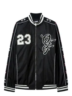 Off-White Varsity Patch Bomber Jacket - Black