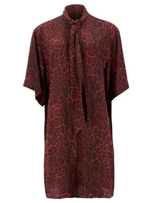 STELLA MCCARTNEY Stella McCartney Short Sleeve Printed Dress With Tie