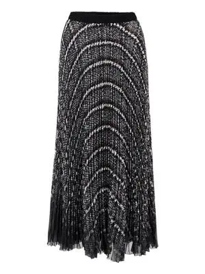 Ermanno Scervino Pleated Plaid Maxi Skirt - Carreau