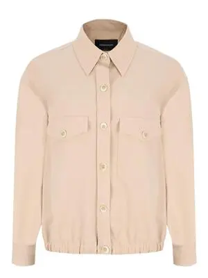 Fabiana Filippi Long-sleeved Shirt Jacket With Flap Pockets - Cipria