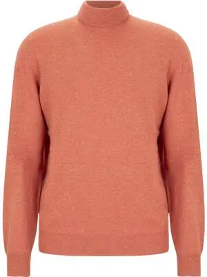 Brunello Cucinelli Brunello Cucinelli High-Neck Long-Sleeved Knitwear Red