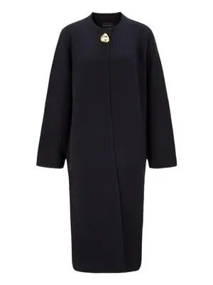 Fabiana Filippi Crew Neck Knitted Coat - Black