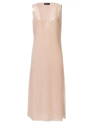 Fabiana Filippi Sleeveless Sequined Midi Dress - Nude
