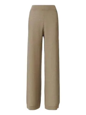 Fabiana Filippi High-waisted Knitted Stretch Trousers - Brown