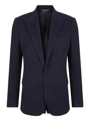 Dolce & Gabbana Logo-appliqué Blazer - Black