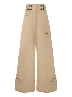 Zimmermann Rebellious Wide-leg Cargo Trousers - Beige
