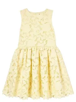 SELF-PORTRAIT Sleeveless Lace Dress - Yellow